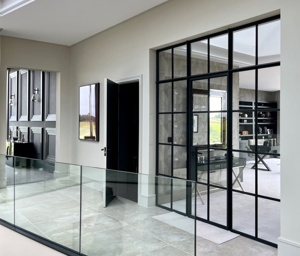 W20 steel screens define spaces in modern mansion – Steel Window ...